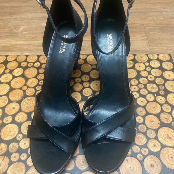 Michael Kors | Shoes | Brand New Mk Black Sandal Heels | Poshmark